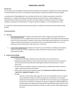 ATLS - Capitulo 1 - 1. EVALUACIÓN Y MANEJO INICIAL La “evaluación ...