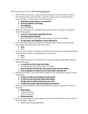 5-3 Module Five Quiz Michelle Garcia - The correct answers will be in ...