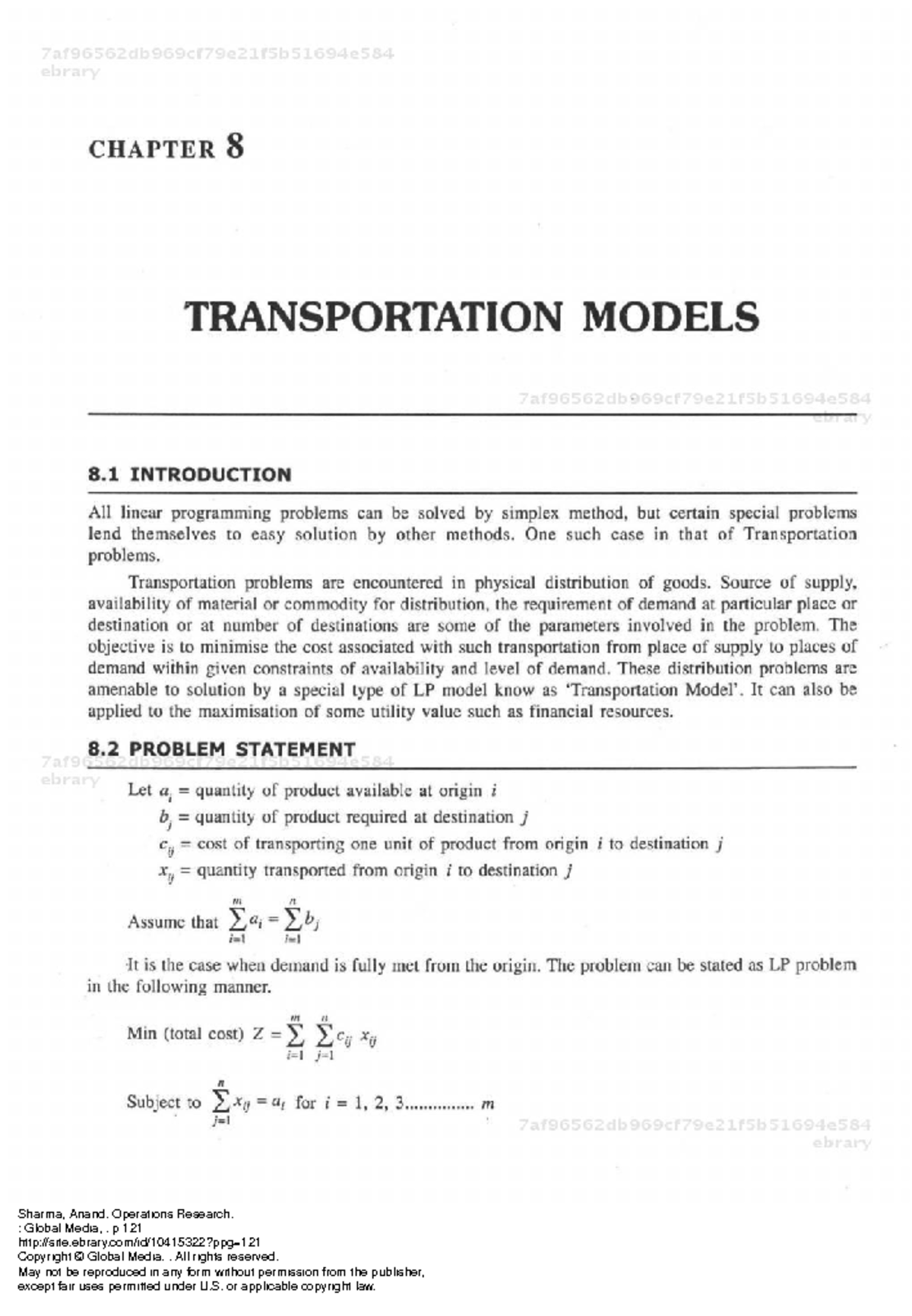 Operations Research: Transportation Models Overview (OR 101) - Studocu