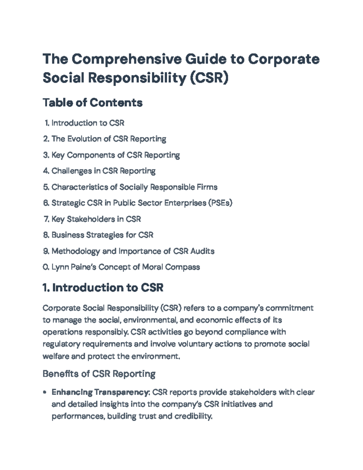 Comprehensive Guide to Corporate Social Responsibility (CSR) Strategies ...