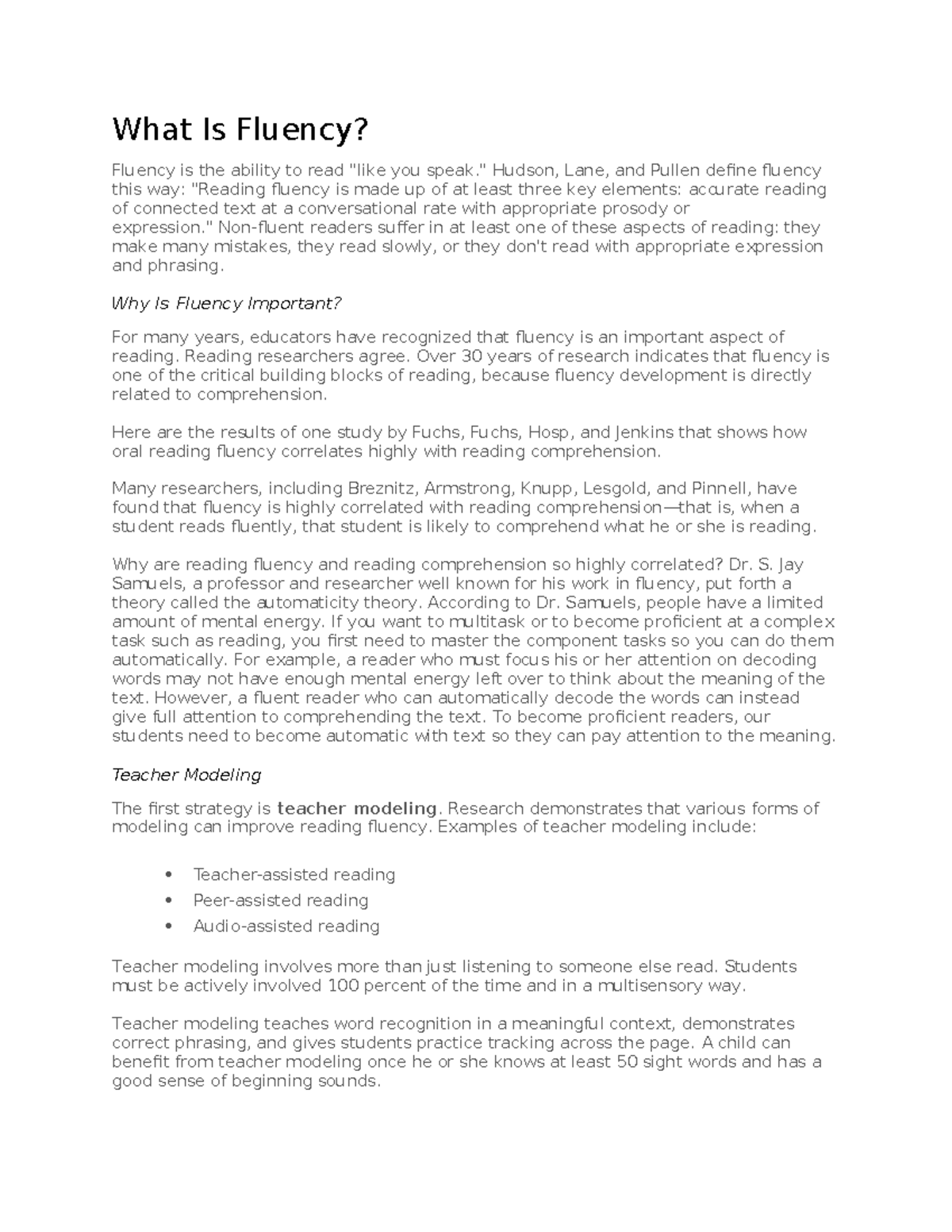 Understanding Fluency: Key Strategies for Developing Reading Skills ...