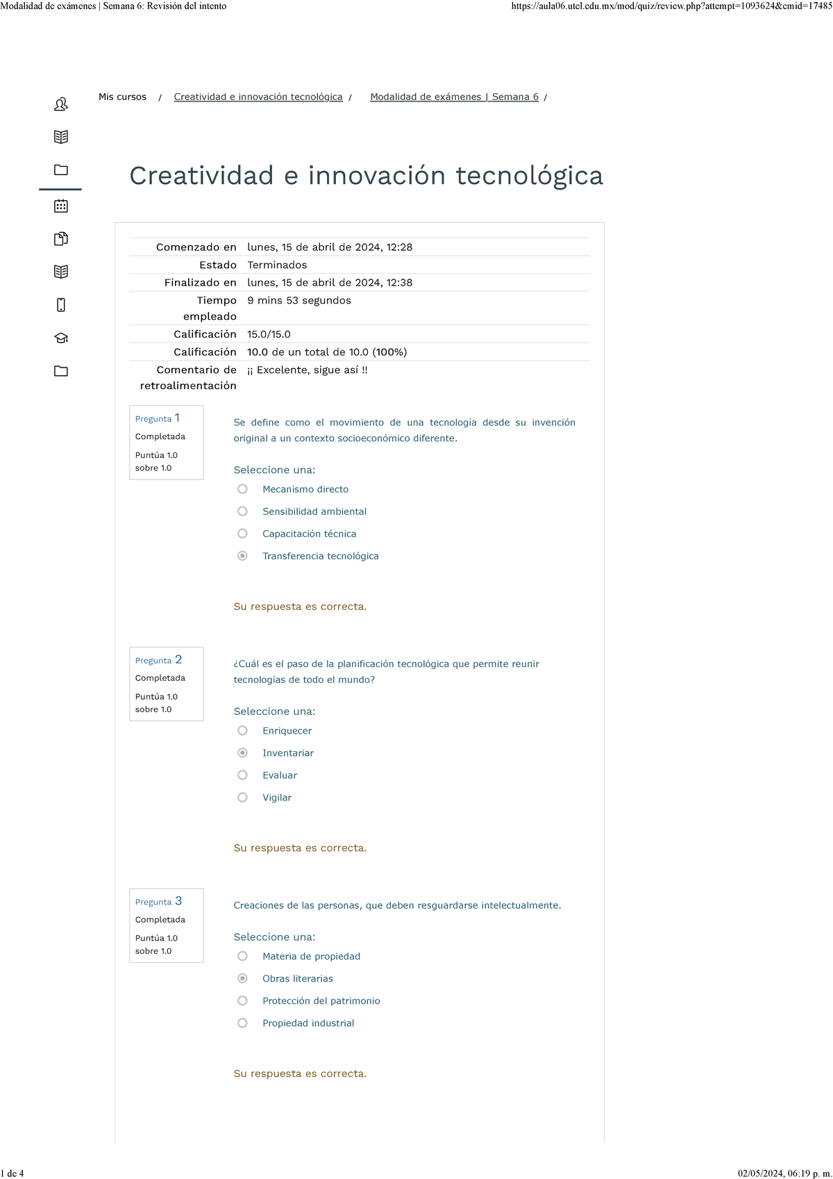 Modalidad de Exámenes Sem. 6: Creatividad e Innovación Tecnológica - Studocu