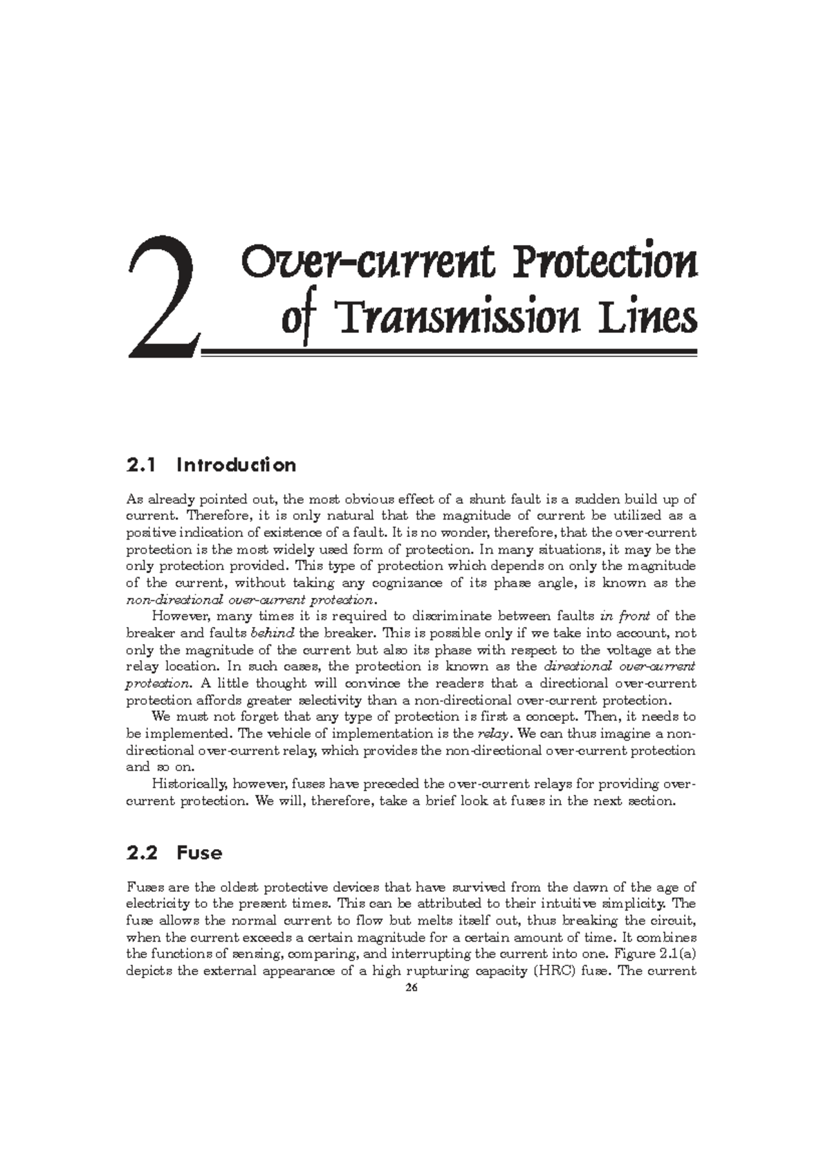 Overcurrent Protection of Transmission Lines: Concepts & Relays - Studocu