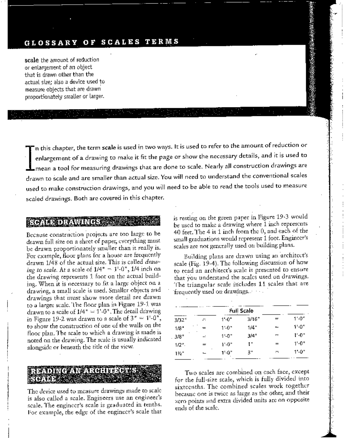 GLOSSARY OF SCALES TERMS: Understanding Scale in Drawings - Studocu