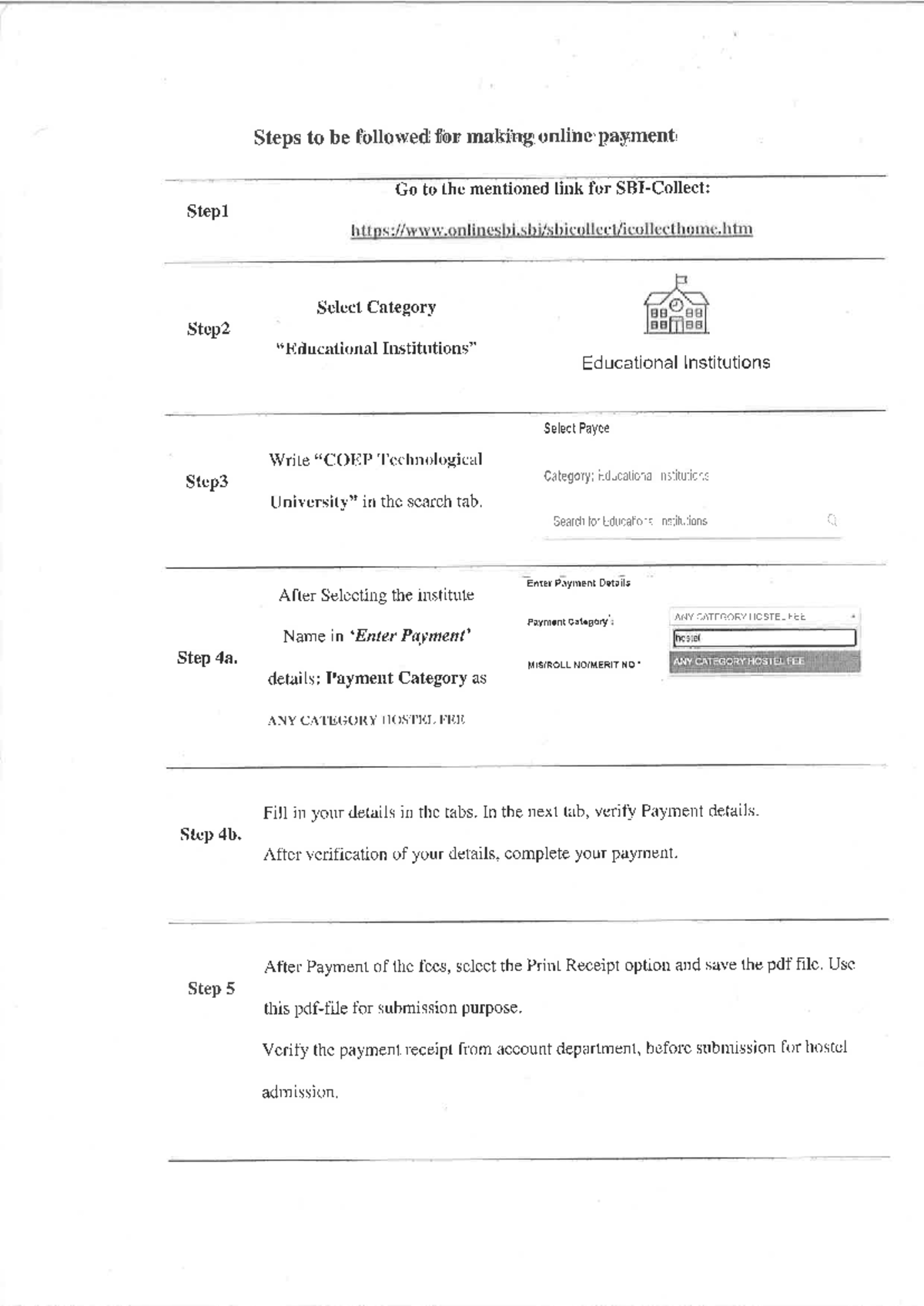 F.Y. B. Tech. Final Hostel Allotment List 2024-25 for Boys at COEP ...