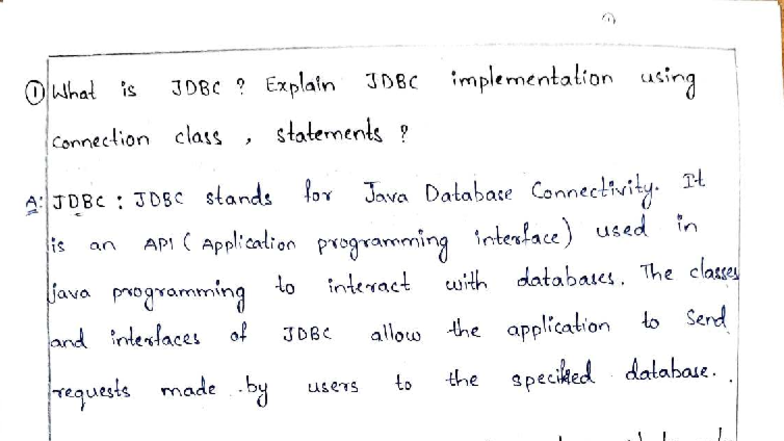 J08c WP Assignment 2 Notes: JDBC, RMI, and AWT Overview - Studocu
