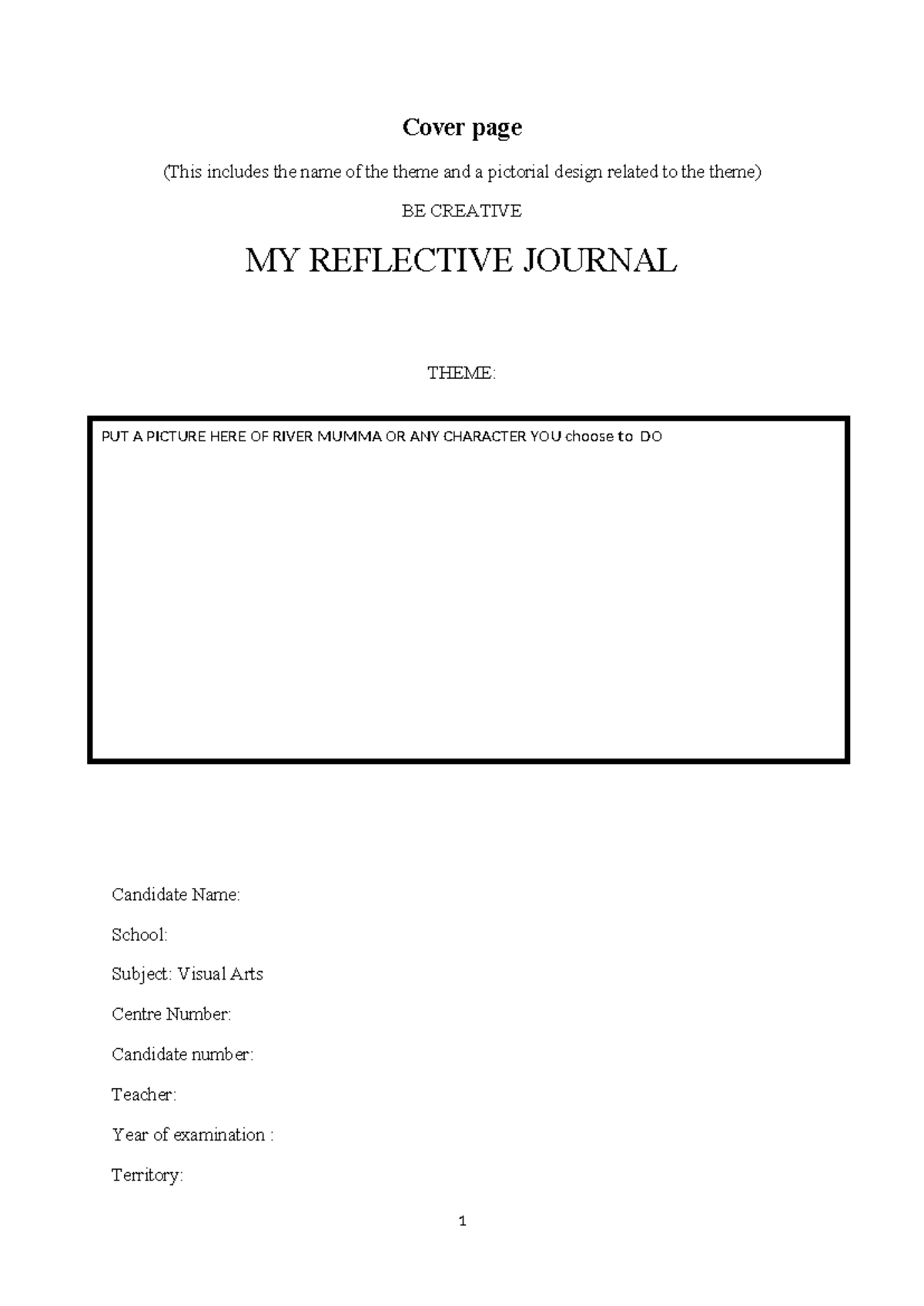 CXC Visual Arts Reflective Journal: Expressive Forms & Artist Analysis ...