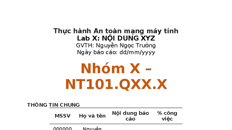 Template Thực hành An toàn mạng máy tính - Thực hành An toàn mạng máy ...