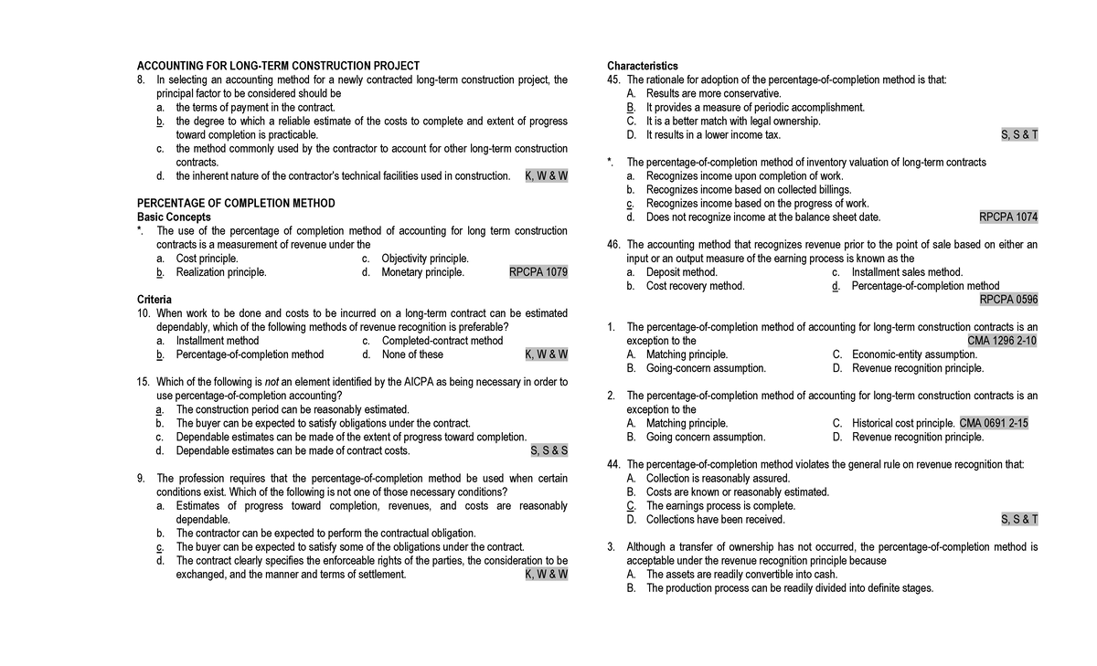 T05 - Accounting for Long-term Construction Contracts: Key Concepts ...