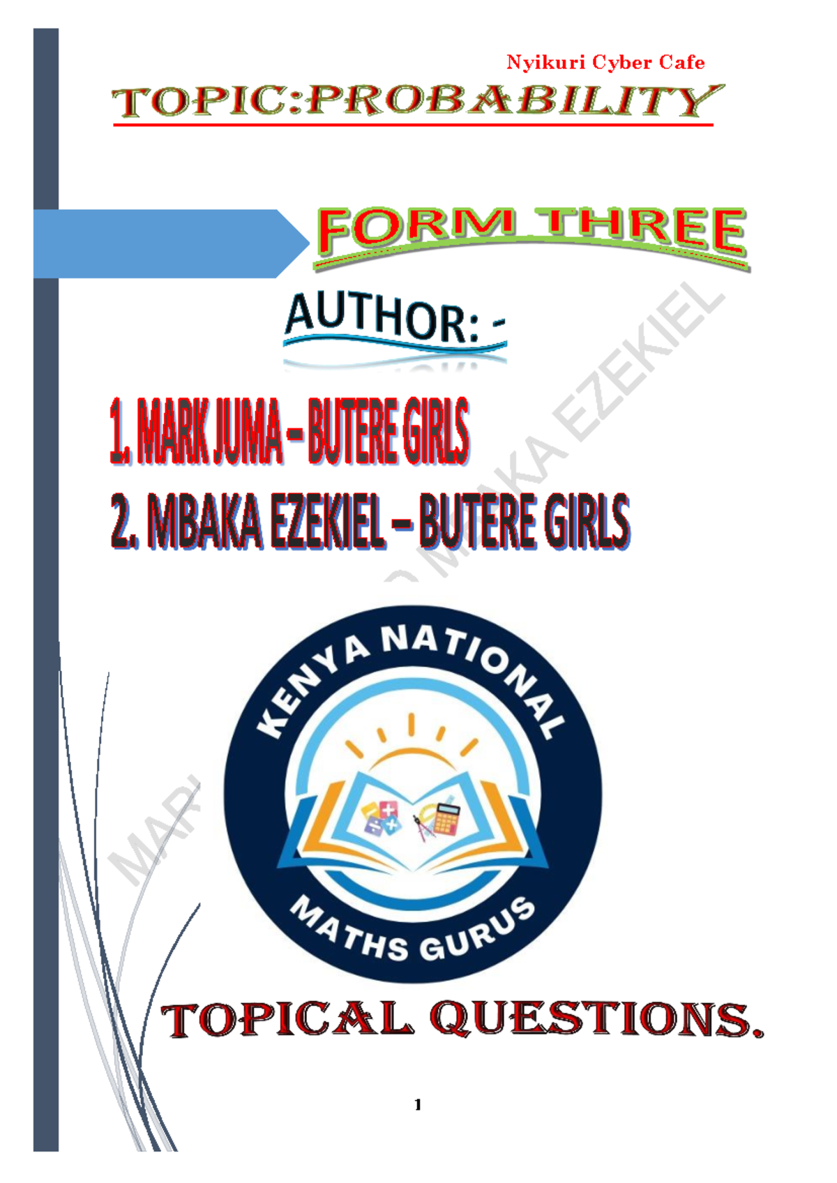 Probability 1 - Read klb book 3 - Is a branch of statistics which deals ...