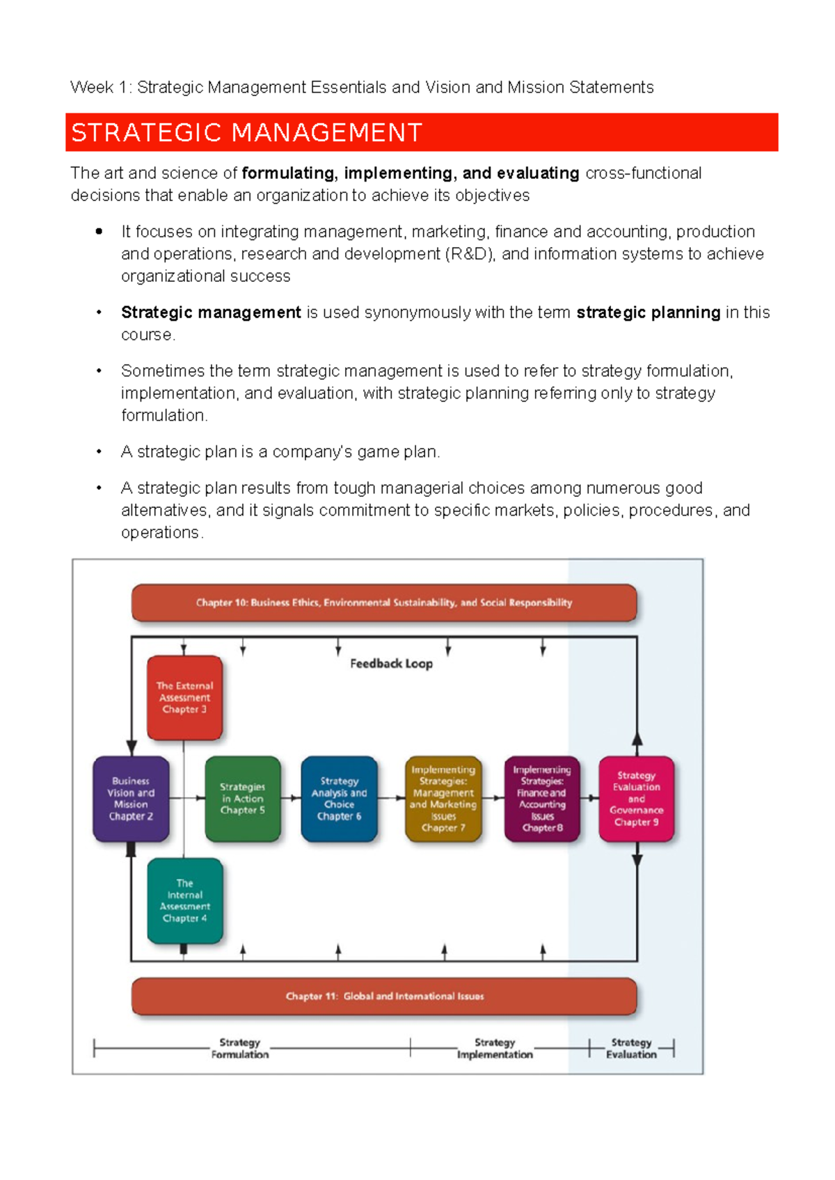 Strategic Management Essentials and Vision and Mission Statements ...