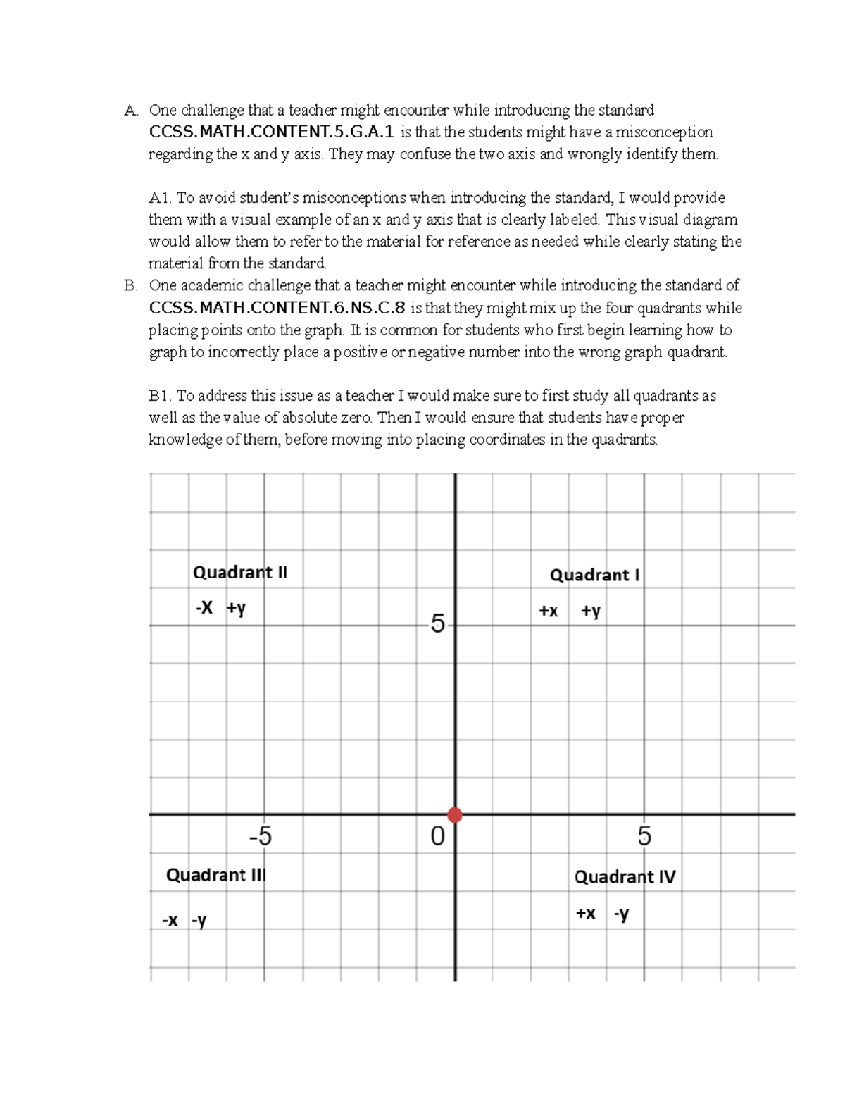 CCSS Math Lesson Plan: Graphing and Ordered Pairs Strategy - Studocu