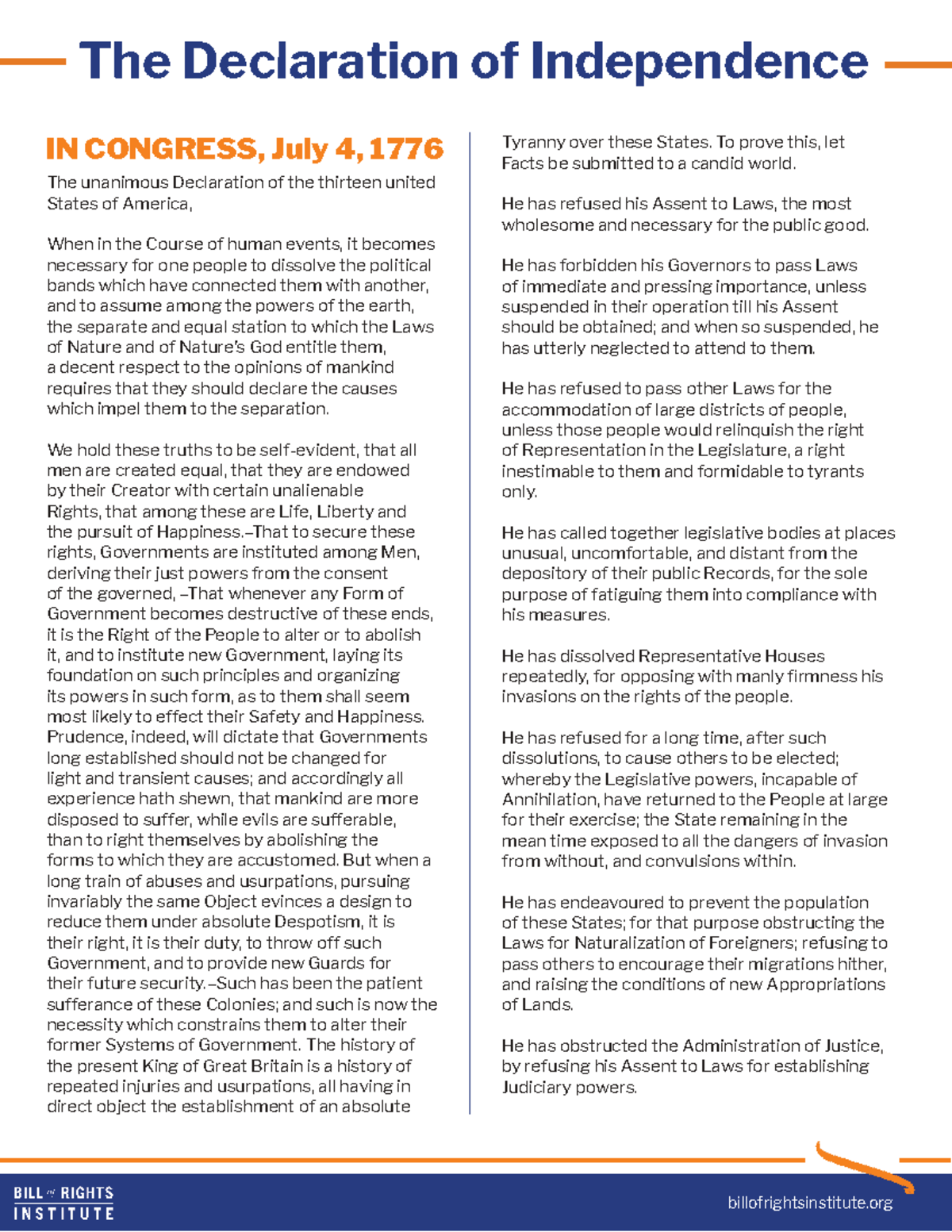 Declaration of Independence: A Historical Overview - Studocu