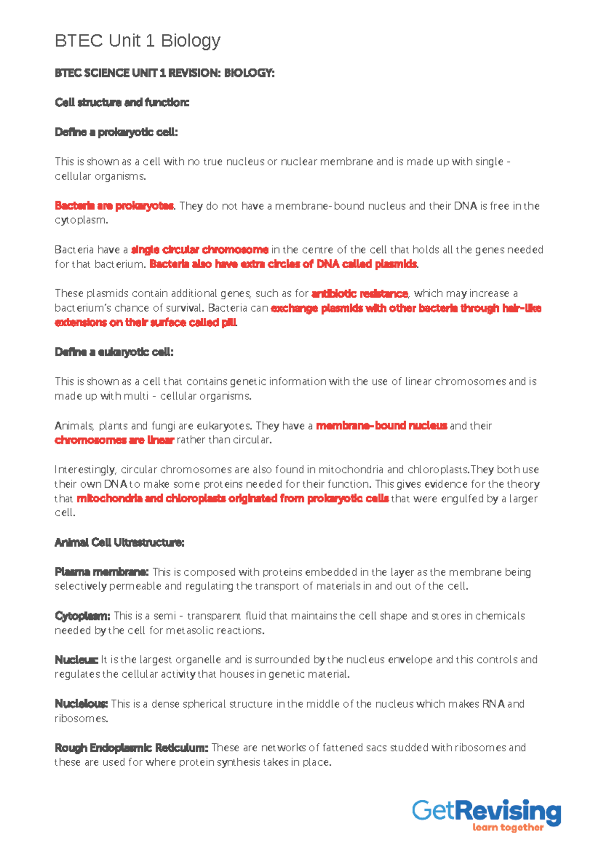 BTEC Unit 1 Biology-2 - zzjkkas z - BTEC Unit 1 Biology BTEC SCIENCE ...