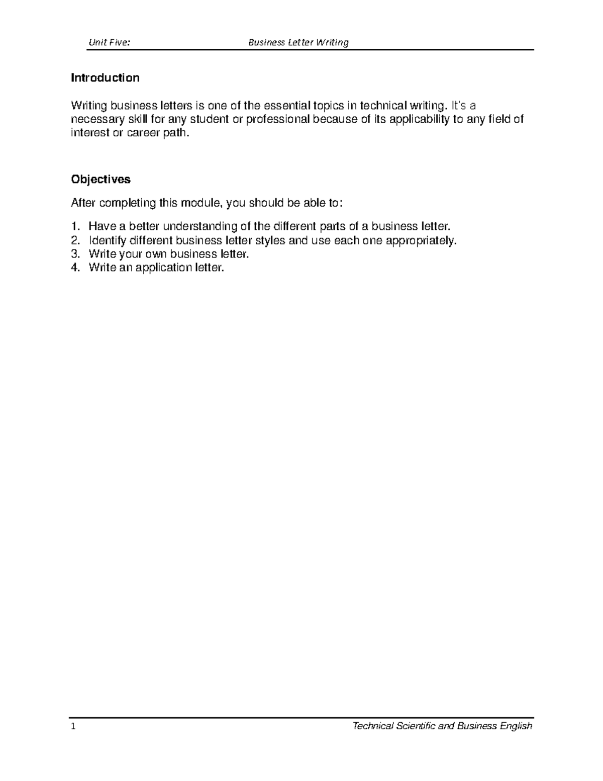 Business Eng (Effective Business Letter Writing Guidelines) - Studocu