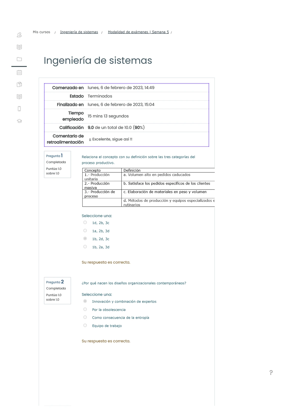 Examen 1 - Ingeniería de sistemas Mis cursos Ingeniería de sistemas ...