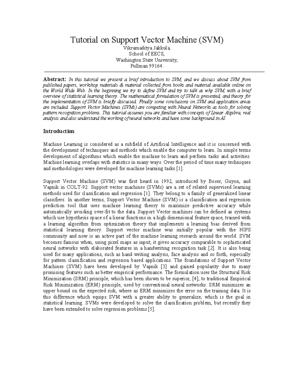 SVM 101: Comprehensive Tutorial on Support Vector Machines (SVM) - Studocu