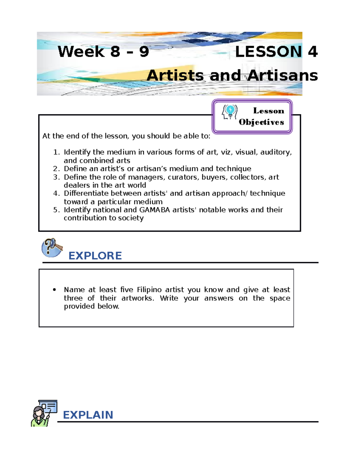 Art 101: Finals Exam Review on Artists, Artisans, and Techniques - Studocu