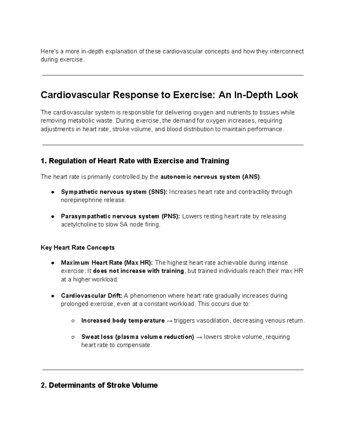Cardiovascular Response to Exercise: Concepts & Adaptations Explained ...