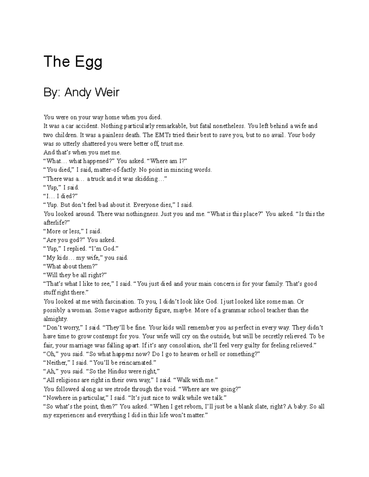 Shirley Jackson's "The Lottery" - Analysis & Discussion Questions - Studocu
