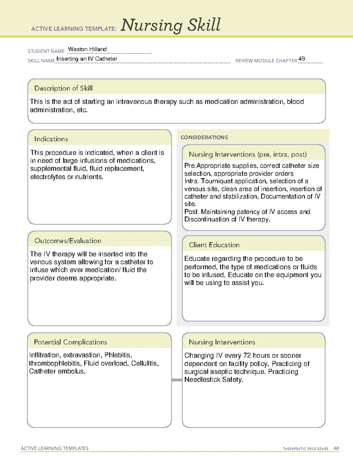 Enteral Feedings - ACTIVE LEARNING TEMPLATES THERAPEUTIC PROCEDURE A ...