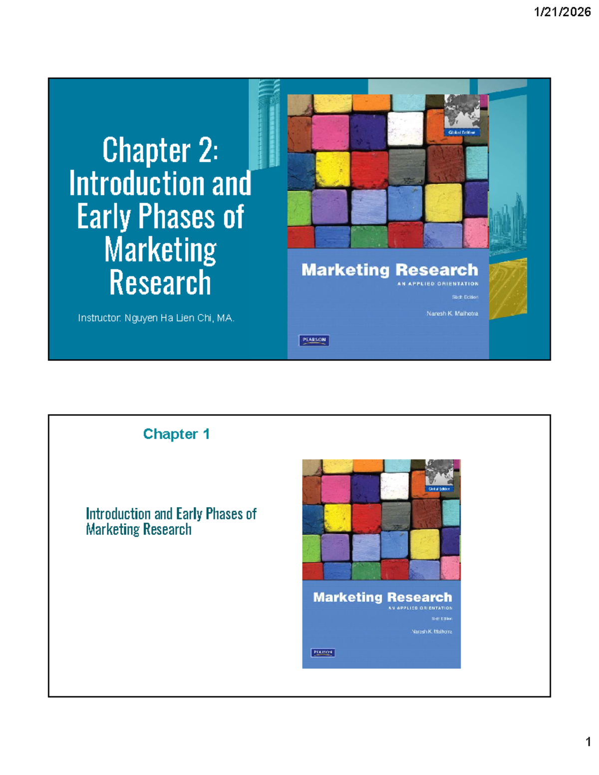 Chapter 2: Introduction to Marketing Research (IB 101) - Studocu