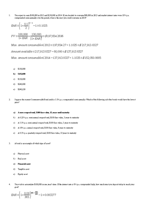 Wk 8 - CAPM Answers - Warning: TT: undefined function: 32 Warning: TT: undefined function: 32 ...