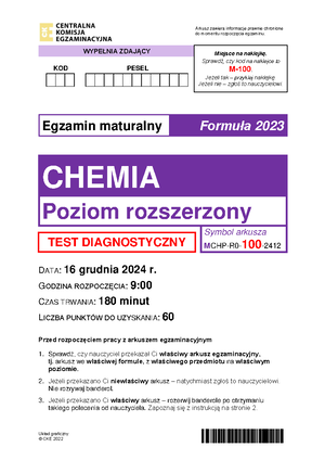 Berylowce: Właściwości i Reakcje Chemiczne - Notatka do Chemii - Studocu