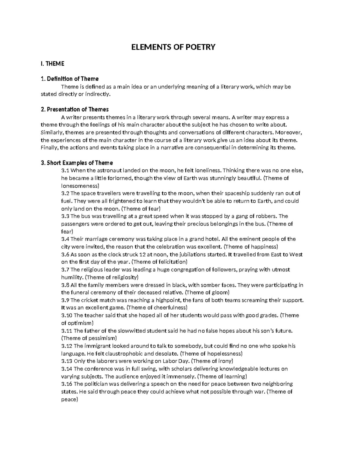 Introduction to Poetry (ENG 101) - Themes, Tone, and Devices - Studocu