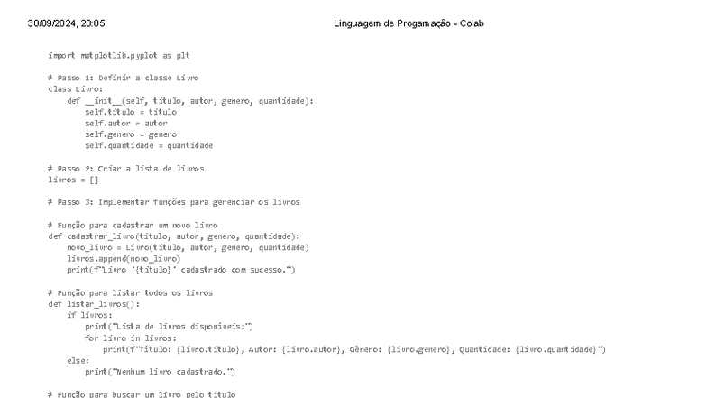 Linguagem de Programação - Trabalho 133223: Gerenciamento de Livros ...