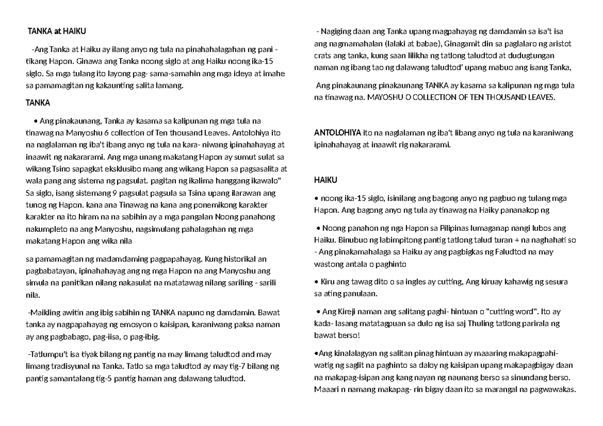 pointer for you to study in your upcoming examination. You can use this ...