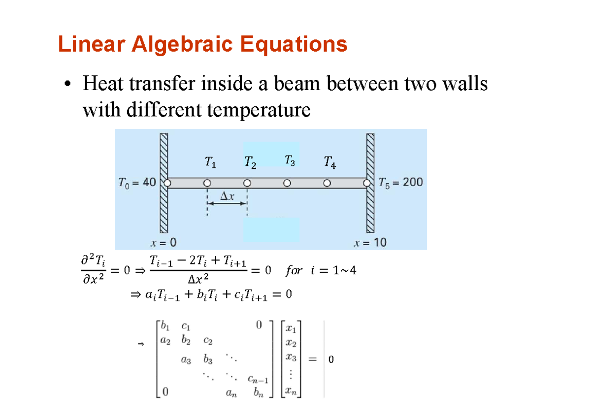 05 - Linear Algebraic Equations and Heat Transfer Analysis - Studocu