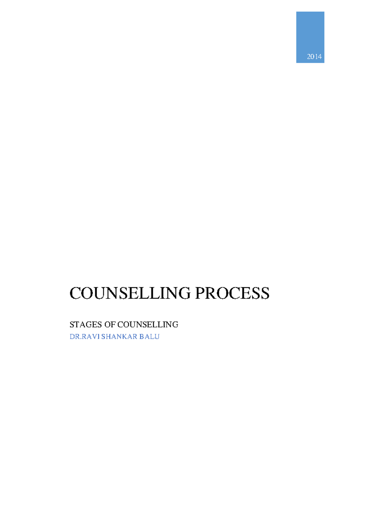 Stages of the Counseling Process: A Comprehensive Overview - Studocu