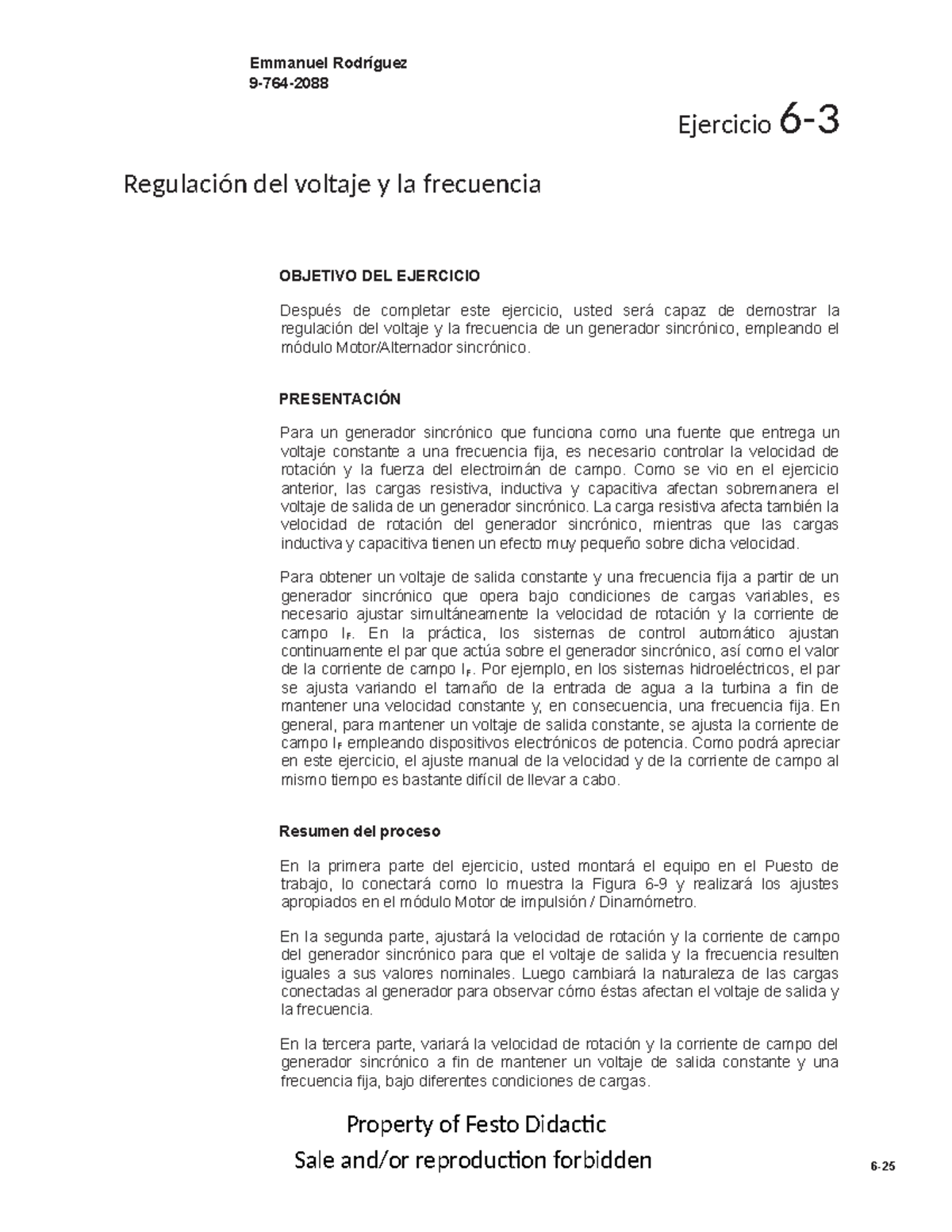 Lab.3 Ejercicio de Regulación de Voltaje y Frecuencia en Generadores ...