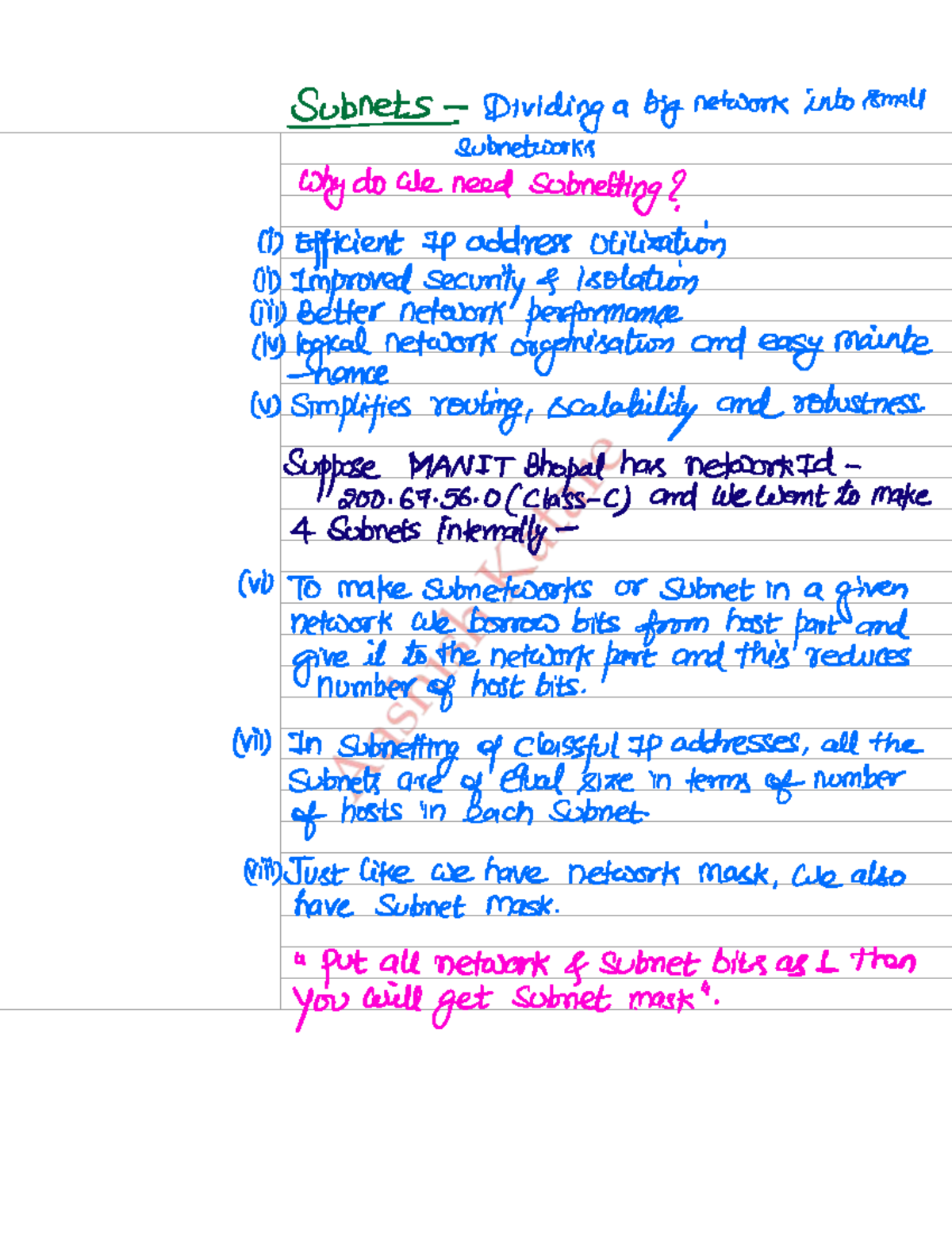 Subnetting Techniques and Practice Questions for UP LT Computer Networks - Studocu