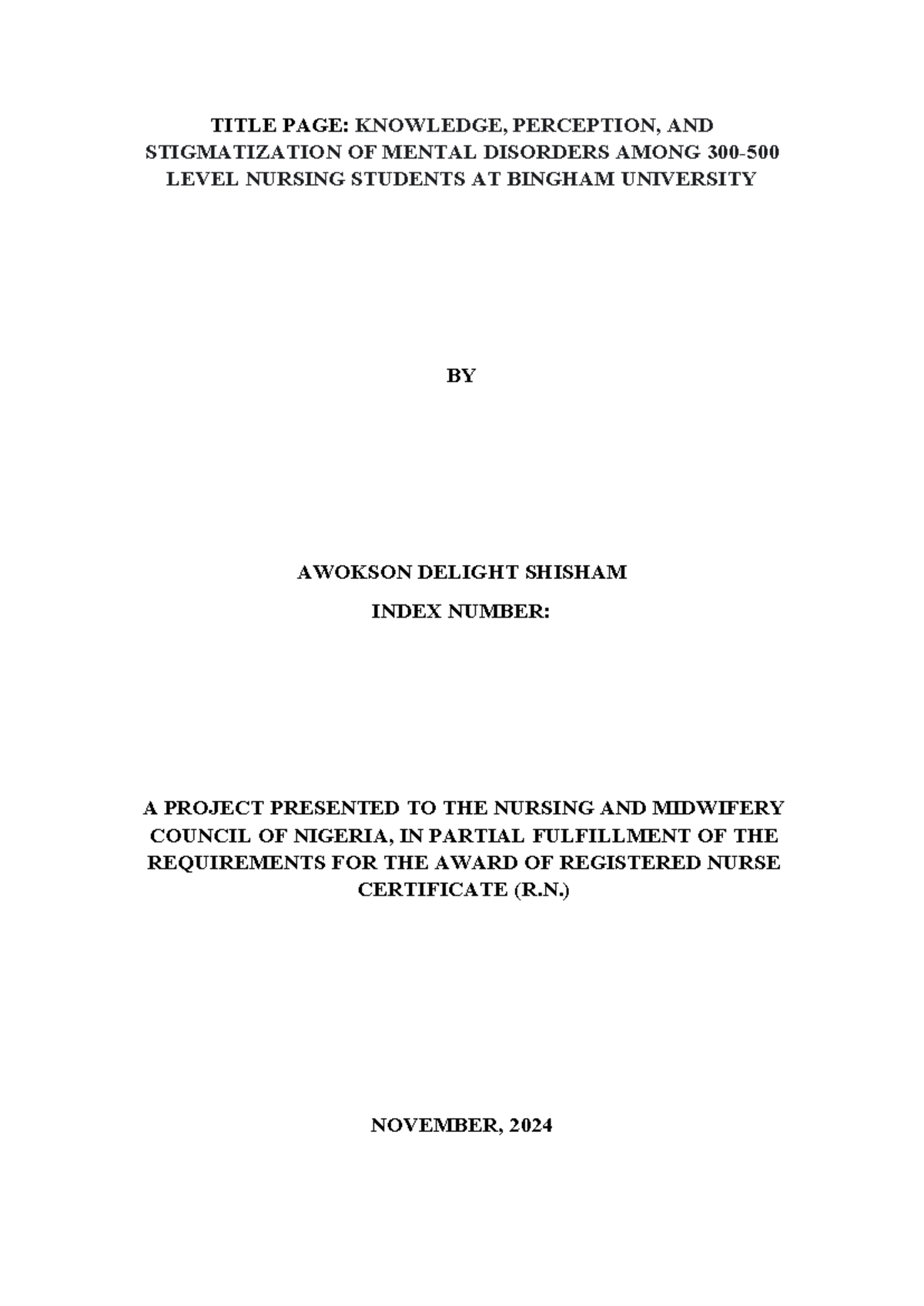 Knowledge, Perception, and Stigmatization of Mental Disorders Among ...