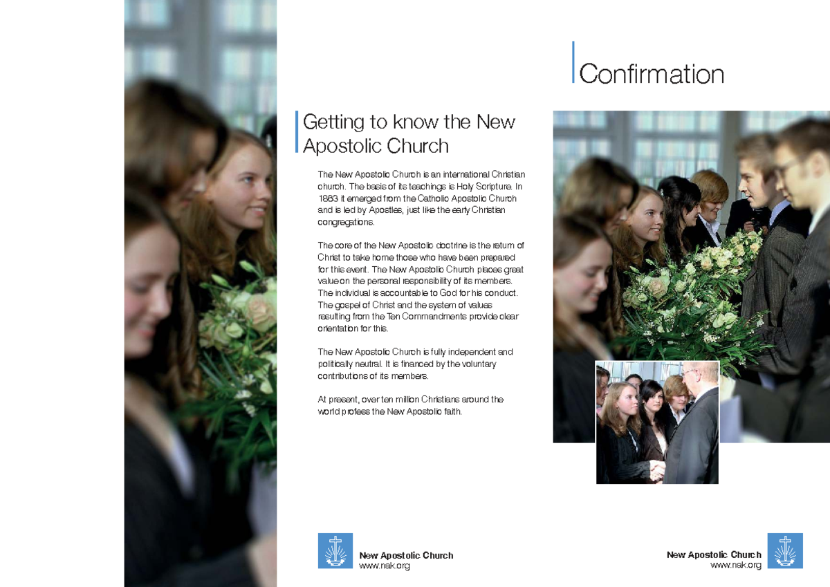 Confirmation: Understanding the New Apostolic Church - Studocu