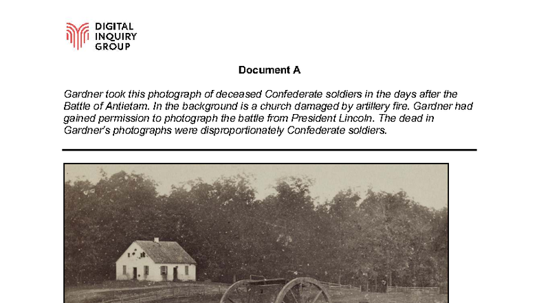 Civil War Photographs: Analysis of Antietam Images (HIST 101) - Studocu