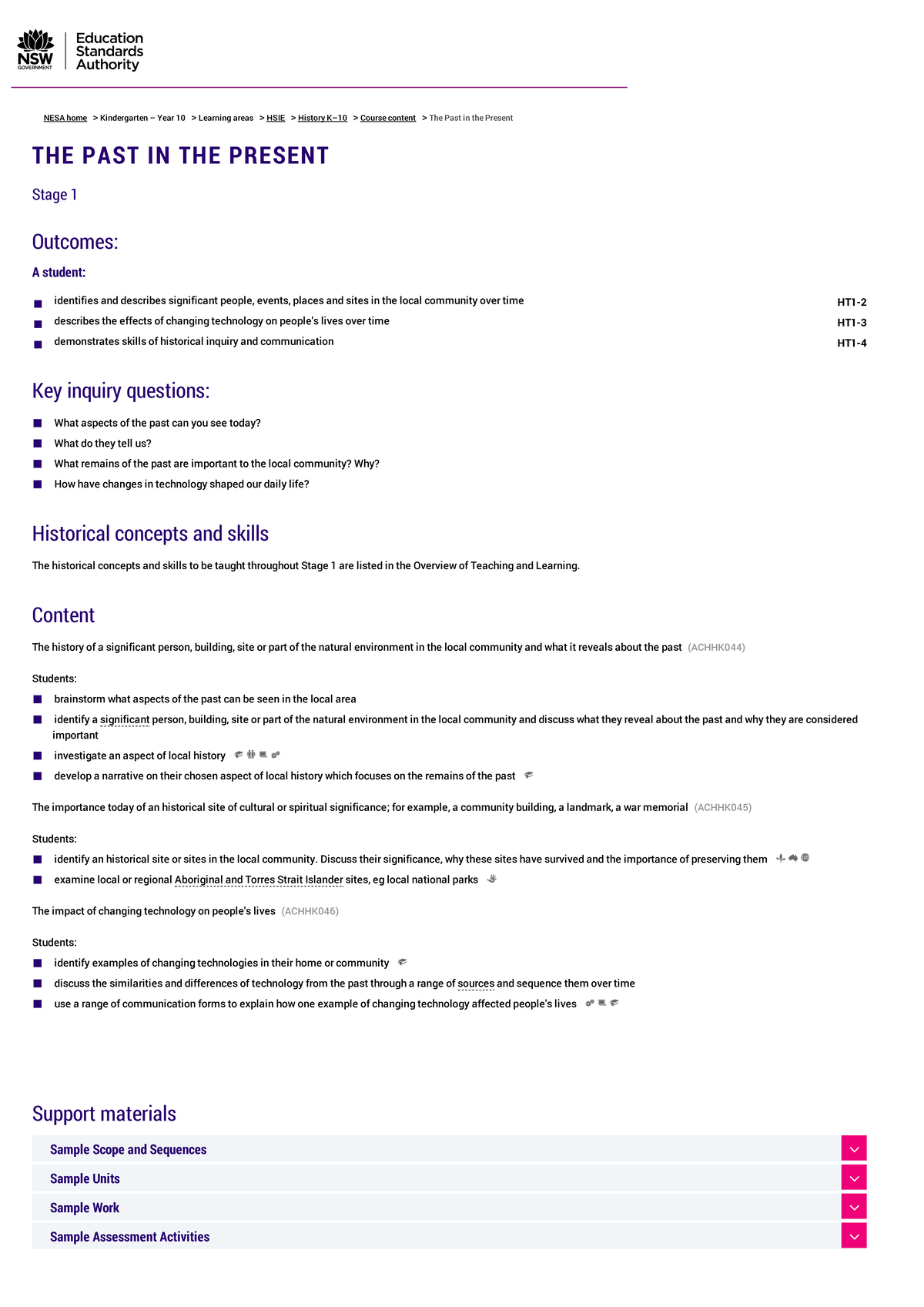 WS02 RS2-A 2 - notes - NESA home > Kindergarten – Year 10 > Learning ...