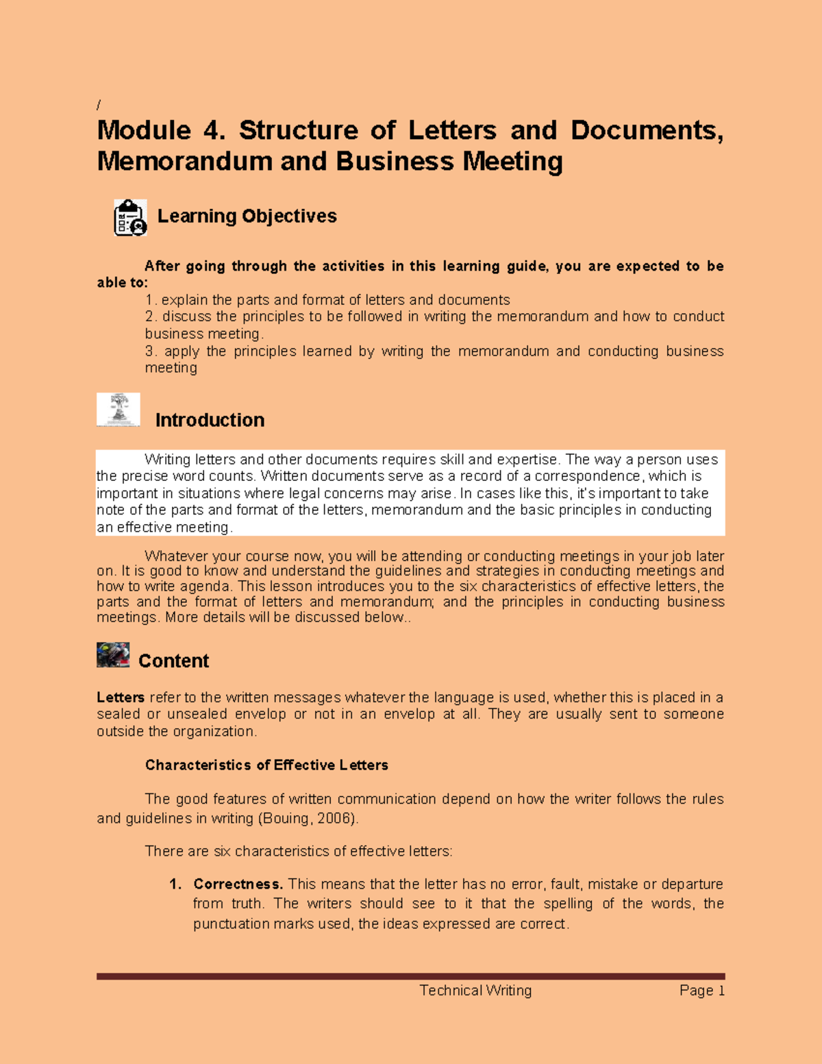 Technical Writing Notes for the Coverage of the Final Exam - / Module 4 ...