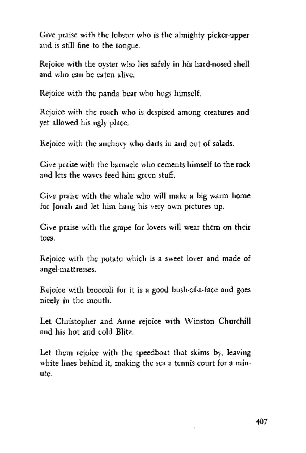 Anne Sexton - The Complete Poems 435 - Give praise with the lobster who ...