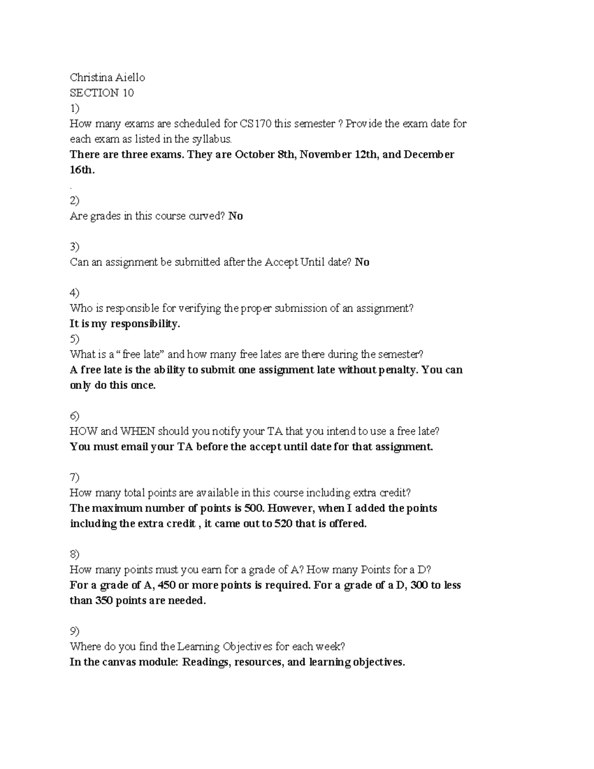 CS170 Assignment 1 Answers - Study Solutions and Exam Info - Studocu