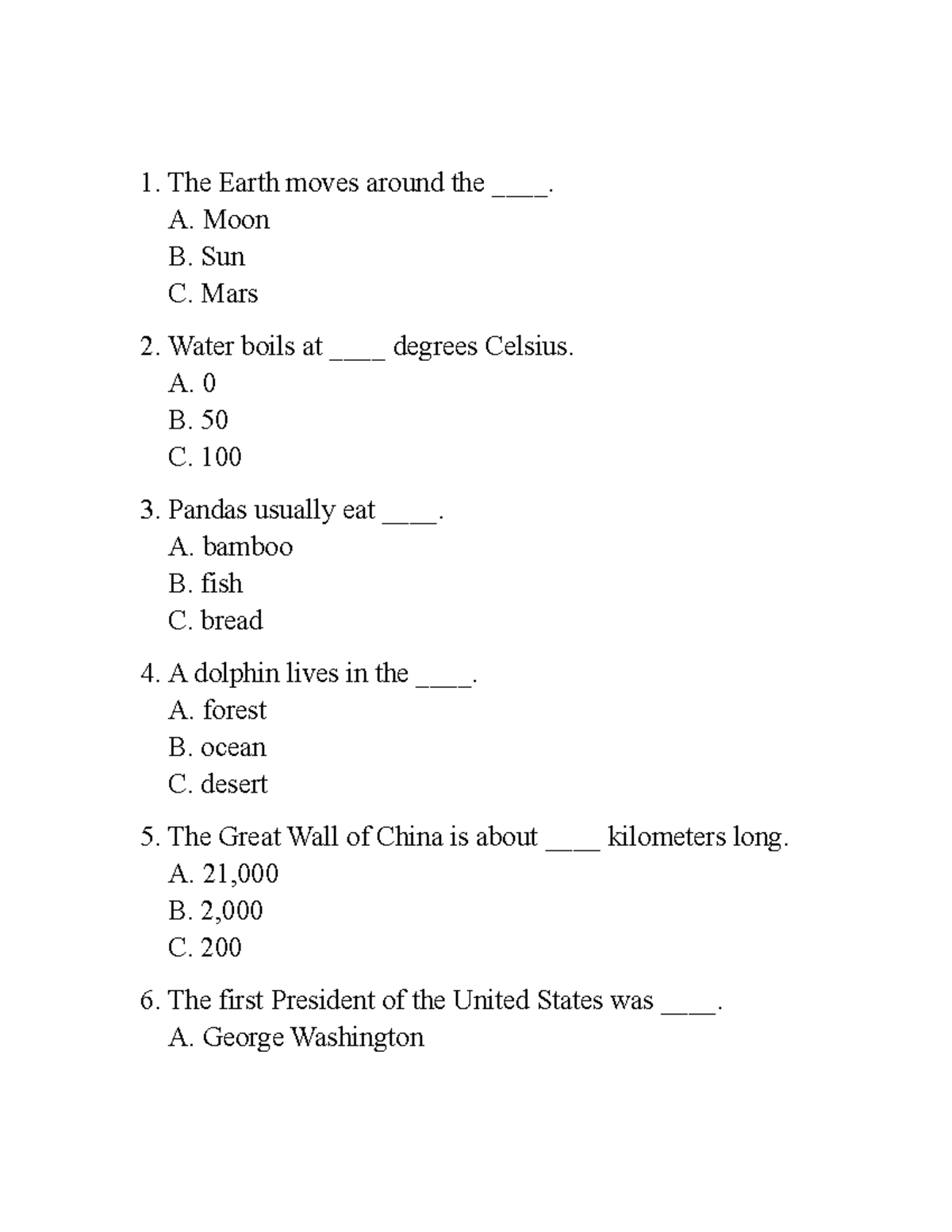 1. Multiple Choice Questions on Earth and Geography - 太阳是一个 - Studocu