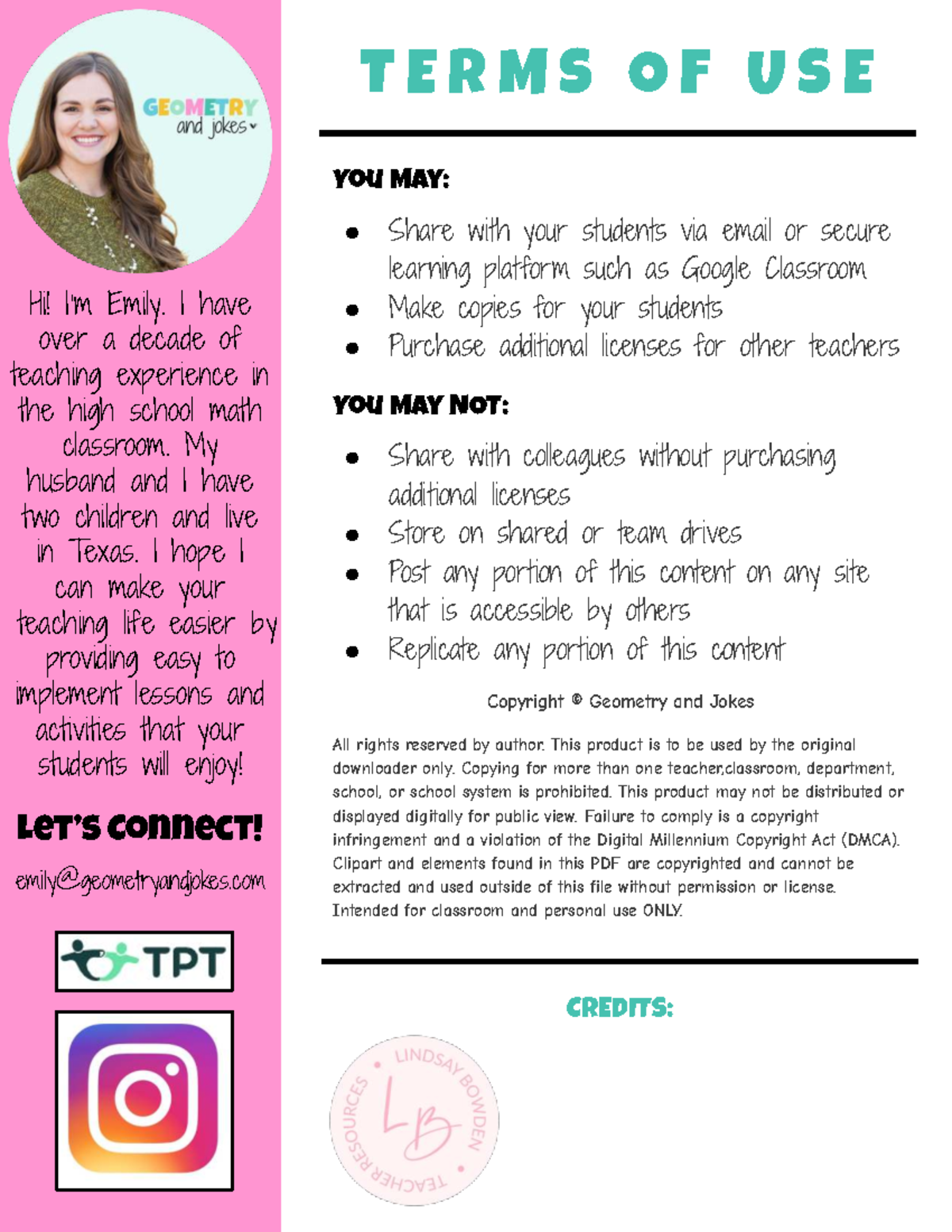 Transformations Vocabulary Reference Sheet Geometry Graphic Organizer-1 ...