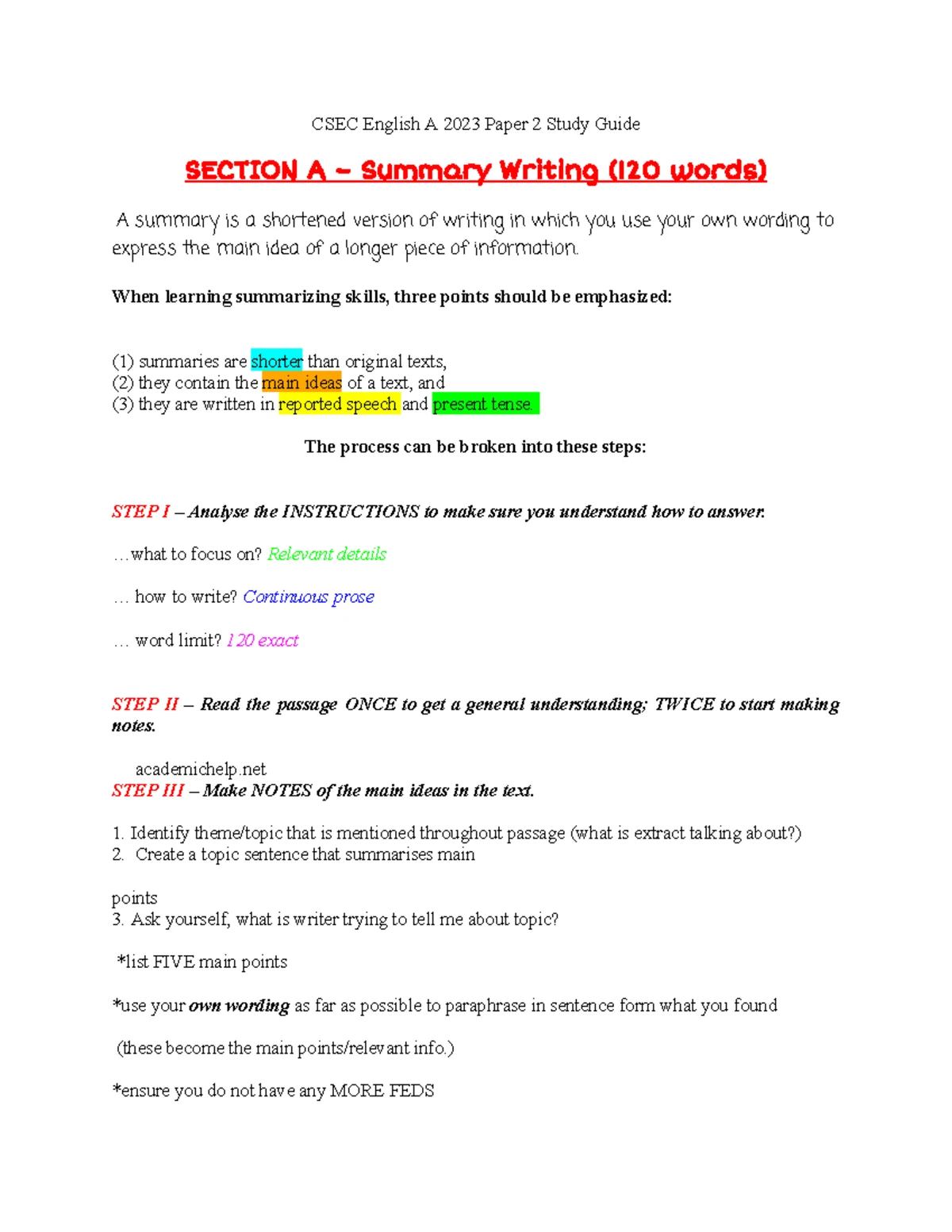 English A (0121) Paper 02 Exam Instructions and Essay Topics - JAN 2025 ...