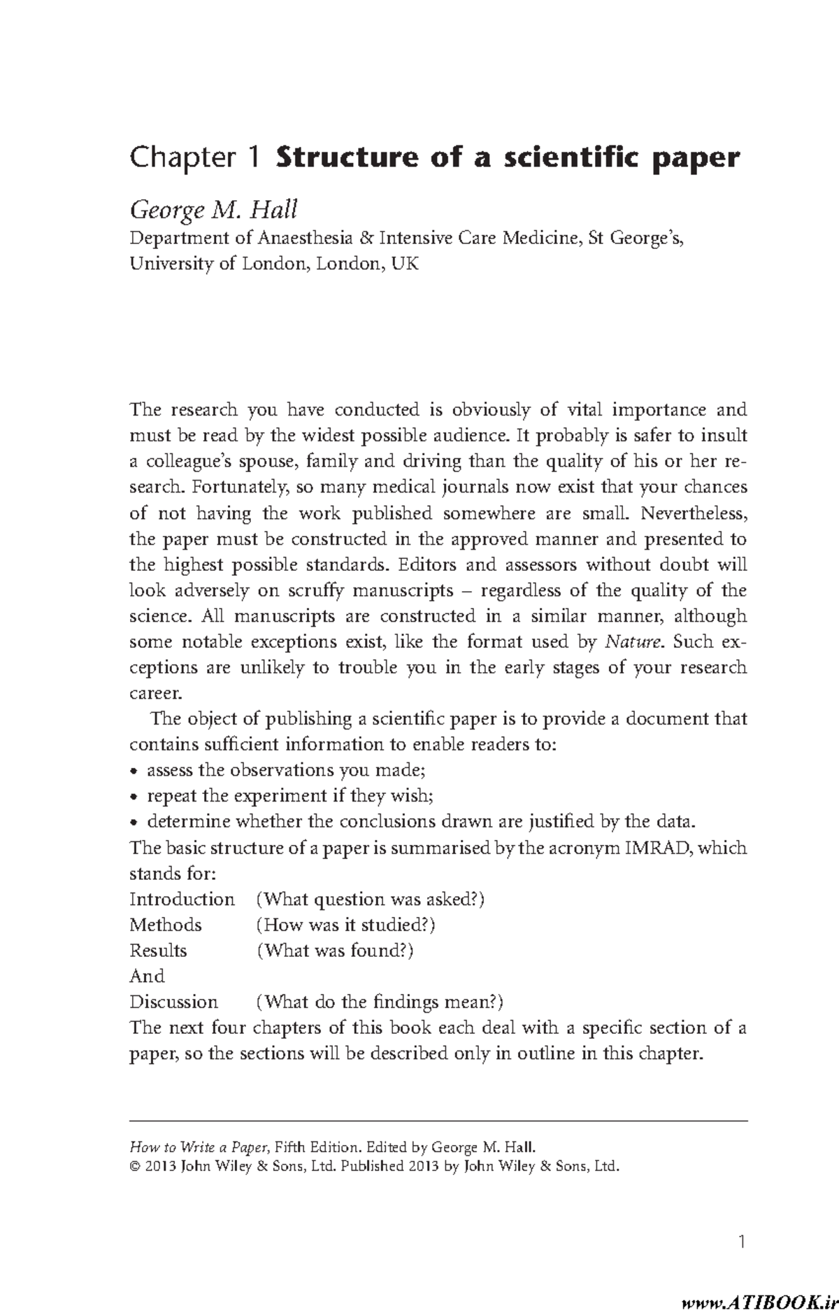 Understanding the IMRAD Structure for Writing Scientific Papers - Studocu