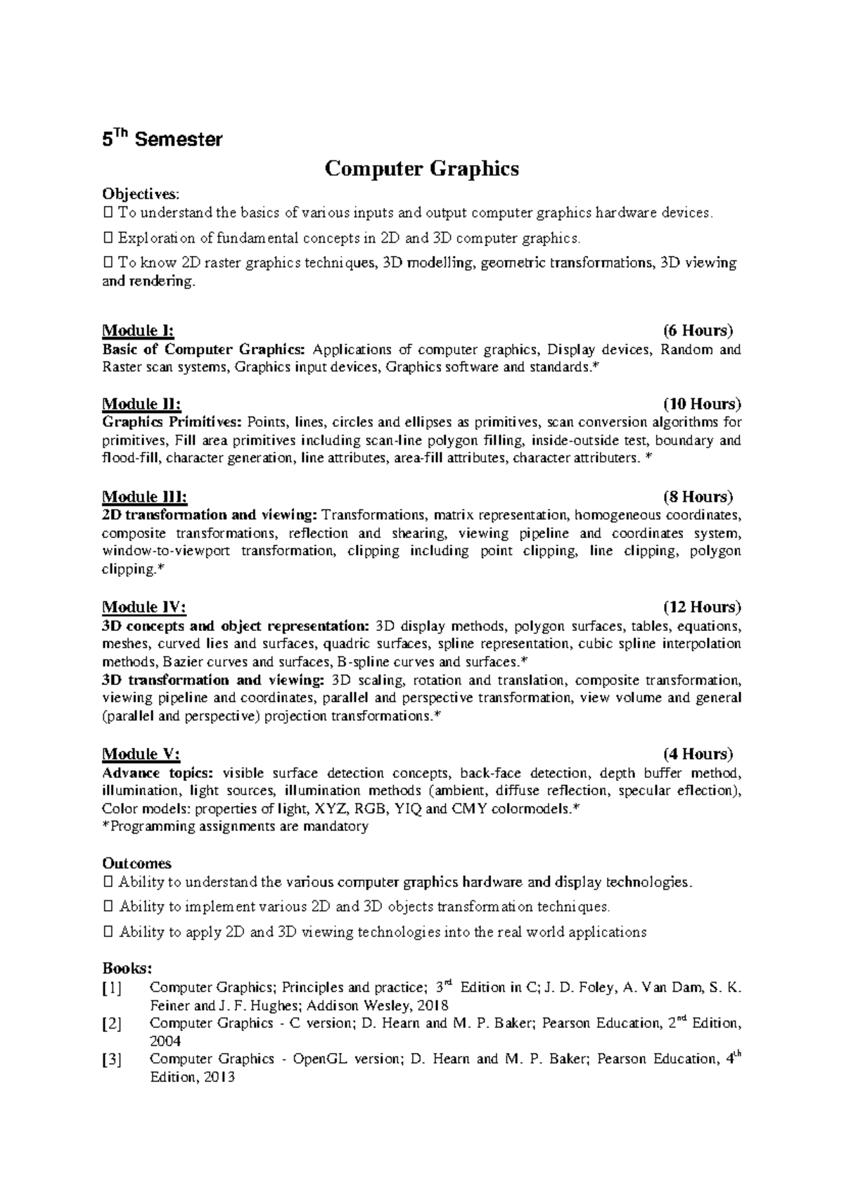 Computer%20 Graphics%20 Syllabus-342-tite - 5 Th Semester Computer ...
