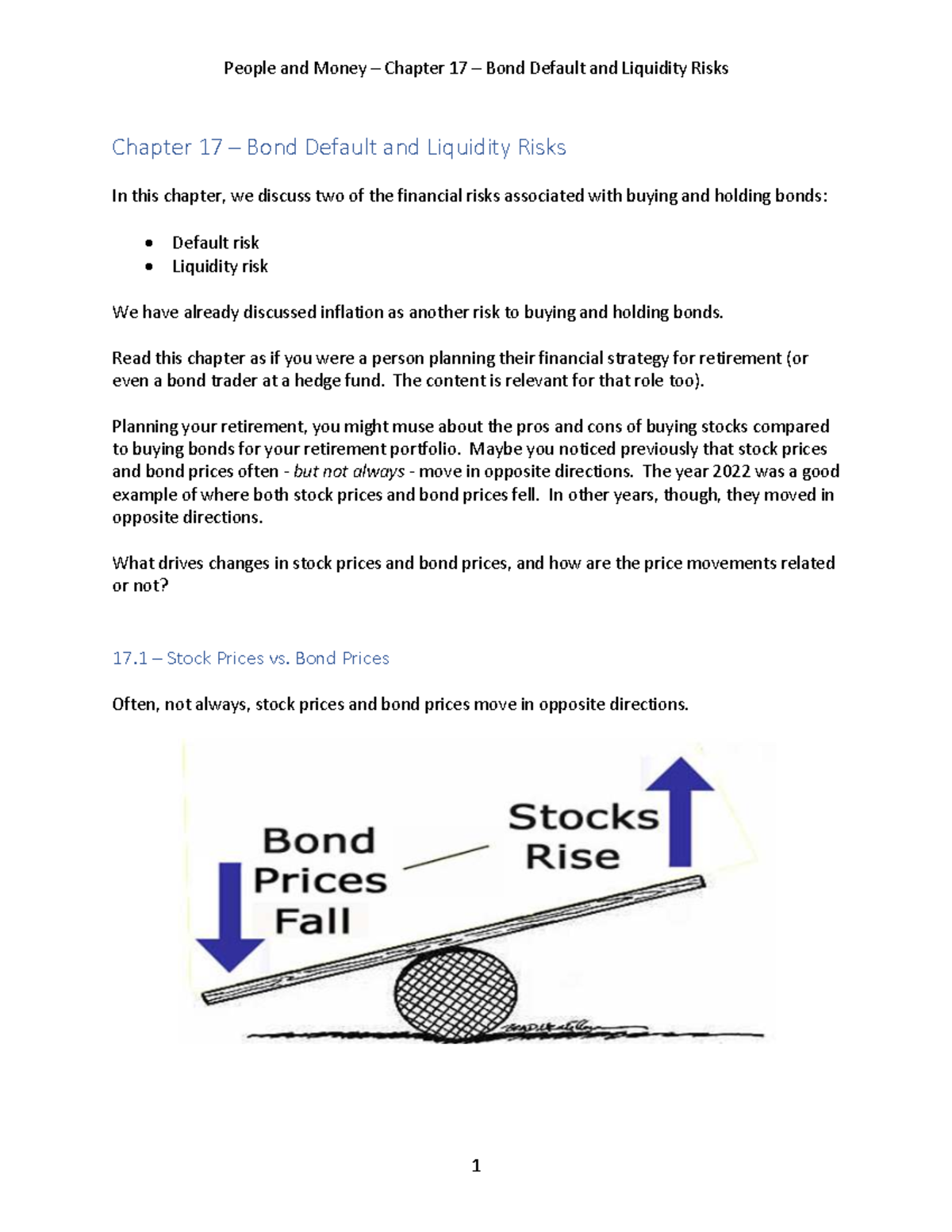 People and Money - Chapter 17: Bond Default & Liquidity Risks Explained ...