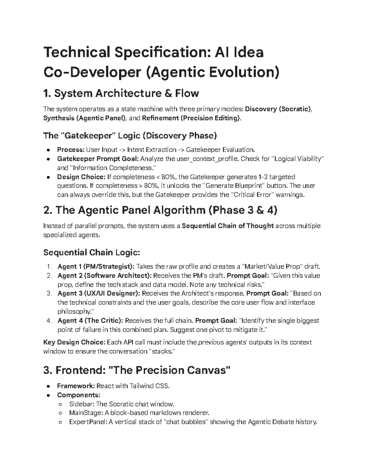 Technical Specification: AI Idea (Agentic Evolution) System ...