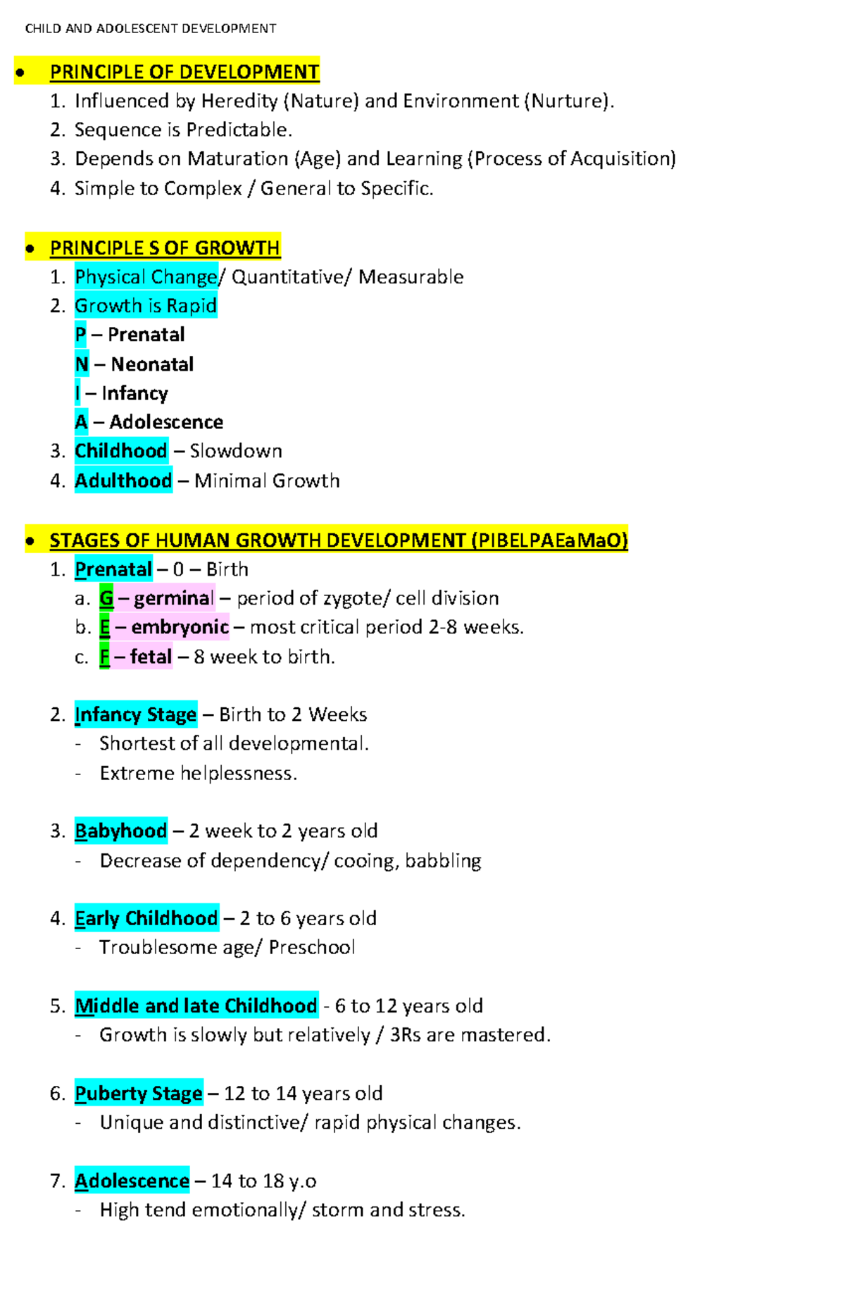 PROF ED - Child and Adolescent Development: Key Principles and Theories ...